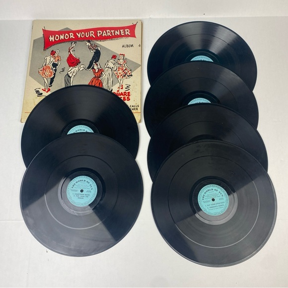 Media | Vintage Folk Square Dance Records Lot Of 7 Vinyl 12 Retro ...